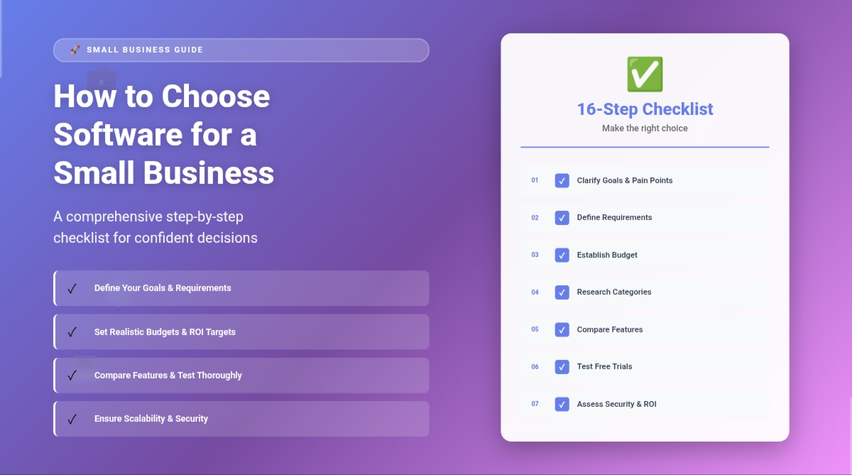 How to Choose Software for a Small Business: A Step-by-Step Checklist ...