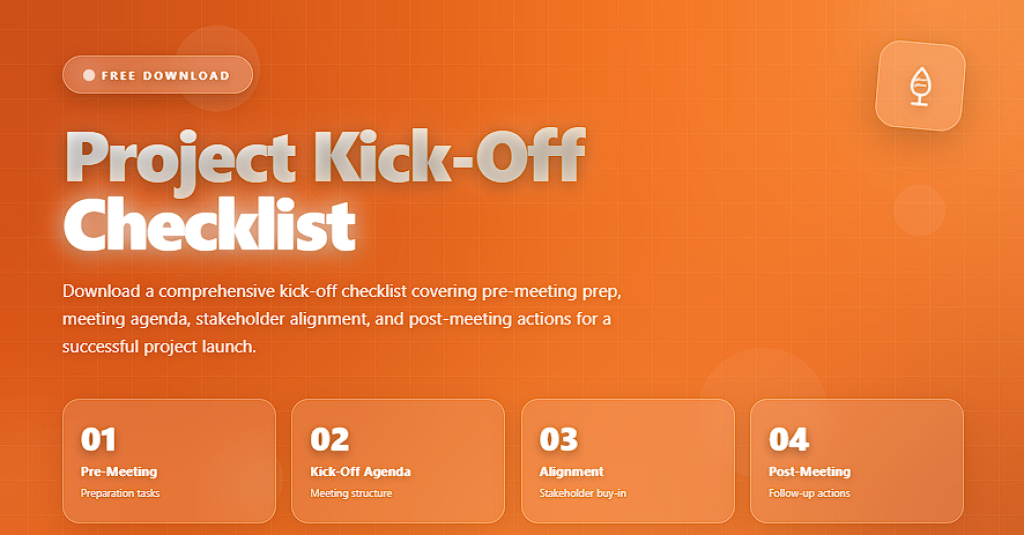 Checklist for Project Kick-Off - All Best Software