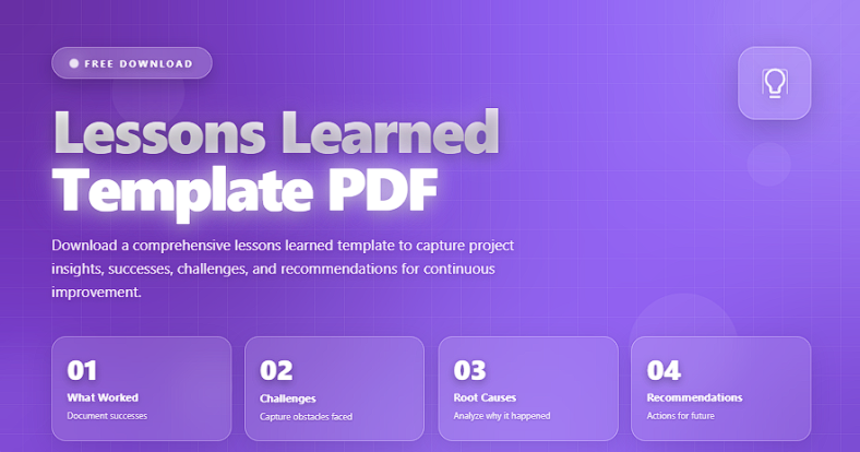 Lessons Learned Template PDF - All Best Software
