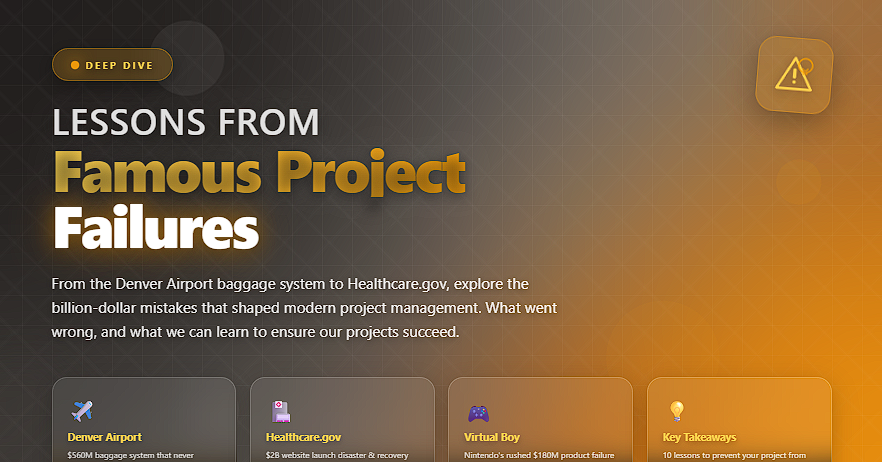 Lessons from Famous Project Failures - All Best Software