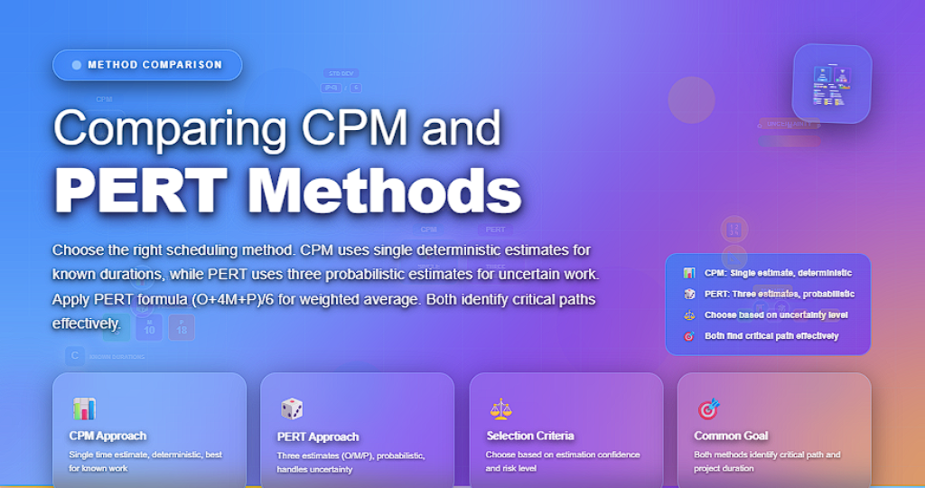 Comparing CPM and PERT Methods - All Best Software